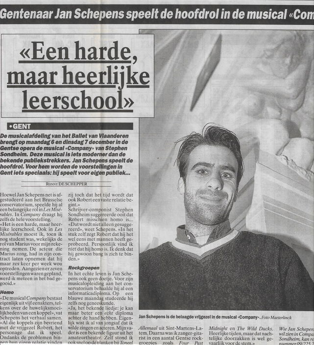 25 jaar geleden: Gentenaar Jan Schepens speelt de hoofdrol in “Company ...